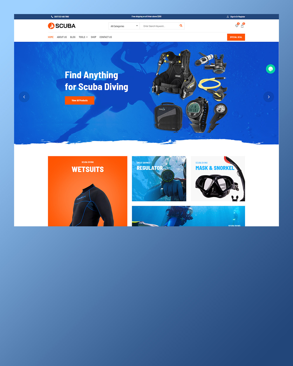 Ciyashop Scuba Diving | Website Template » Andrew Matsegora