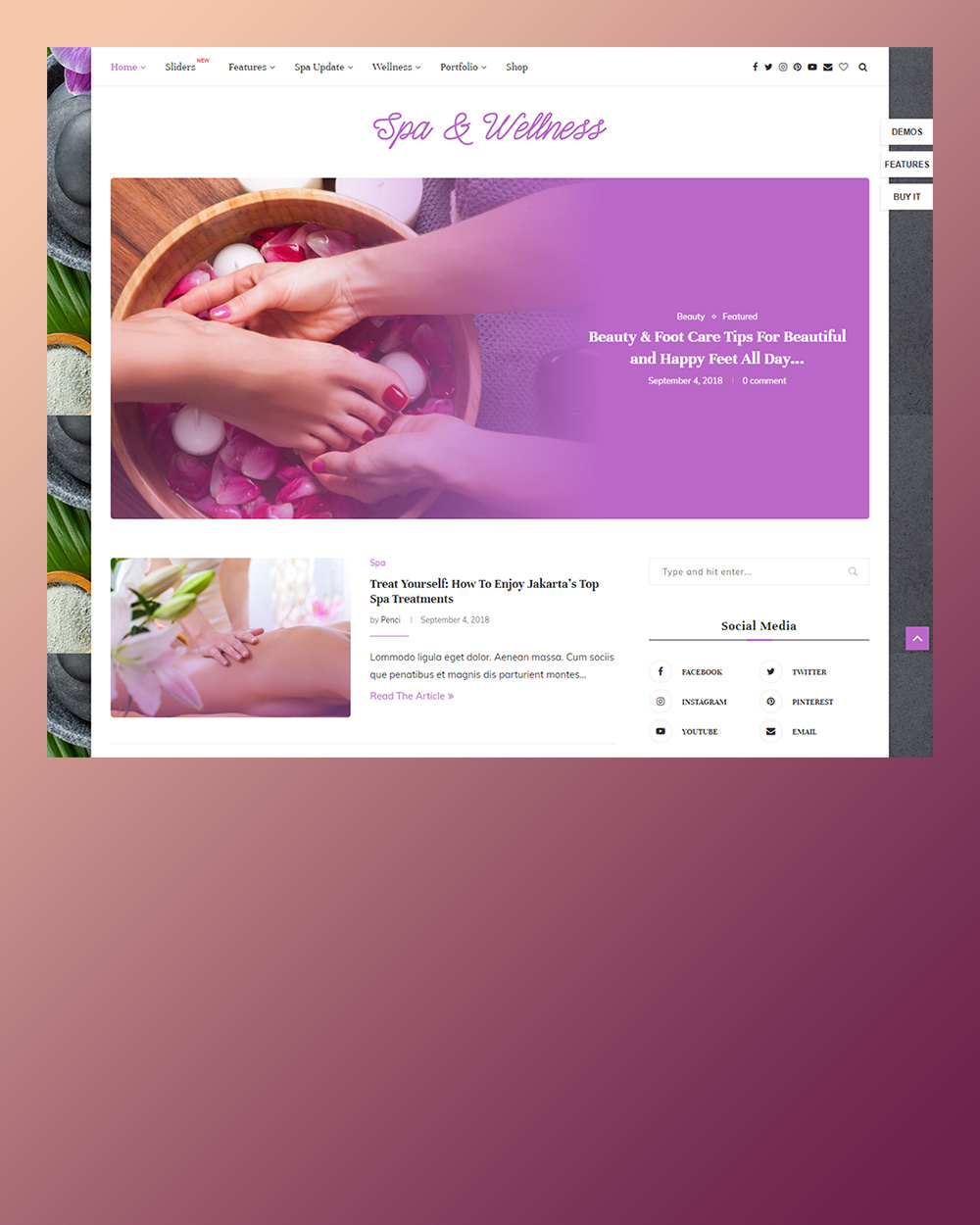 Soledad Spa Blog | Website Template » Andrew Matsegora