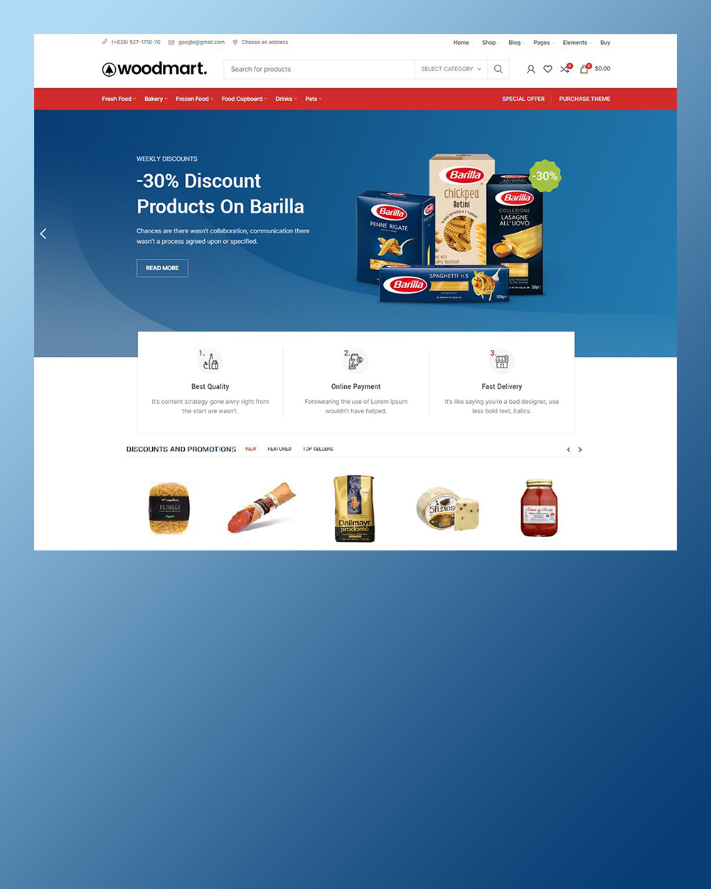 Woodmart Grocery | Website Template » Andrew Matsegora