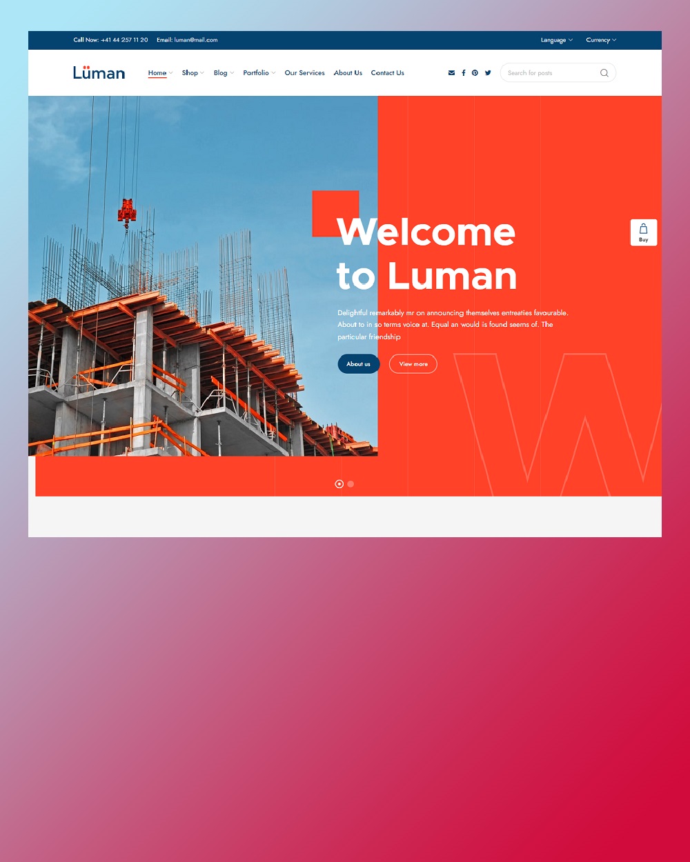 Lumen Construction | Website Template » Andrew Matsegora